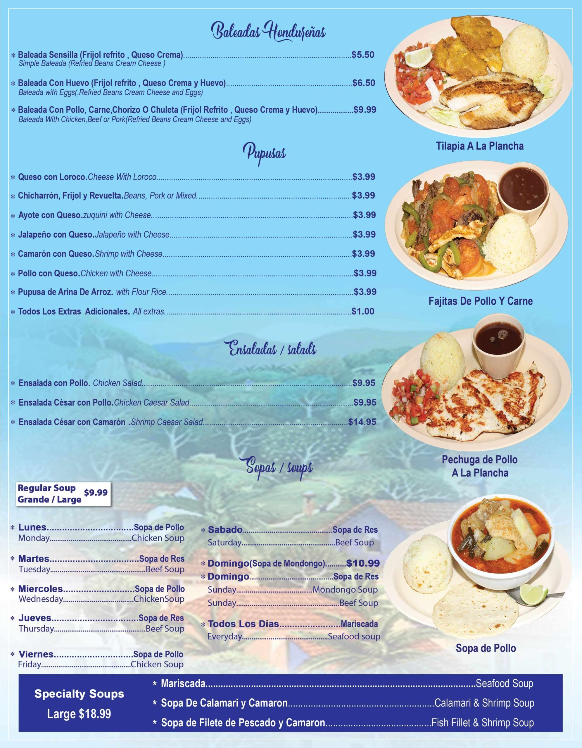 Menu - latingflavorsalvadorian.com